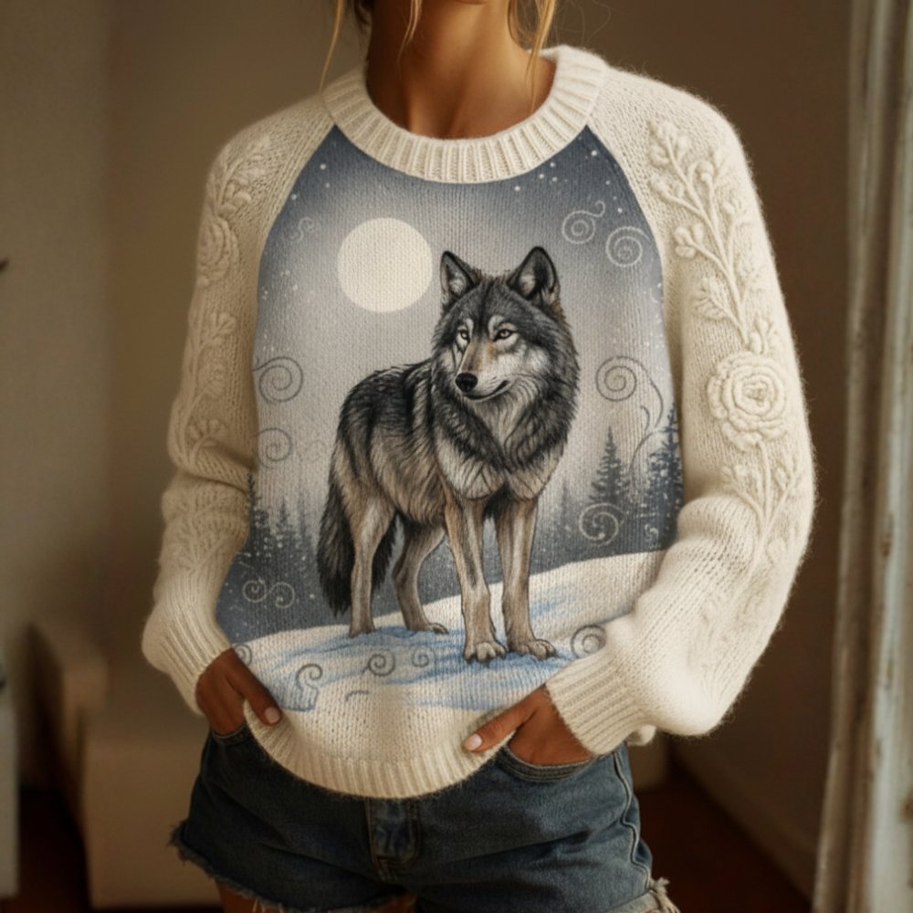 Women's Wolf Knit Sweater – Wolf Mission