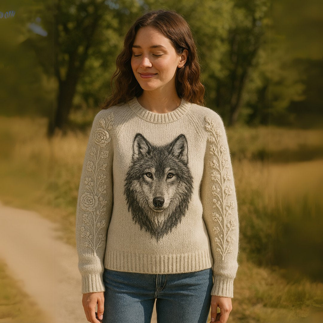 The Dreamweaver Wolf Knit Sweater – Wolf Mission