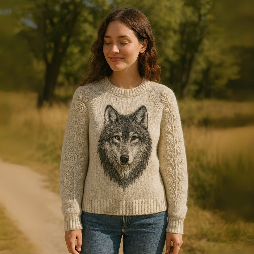 The Dreamweaver Wolf Knit Sweater – Wolf Mission