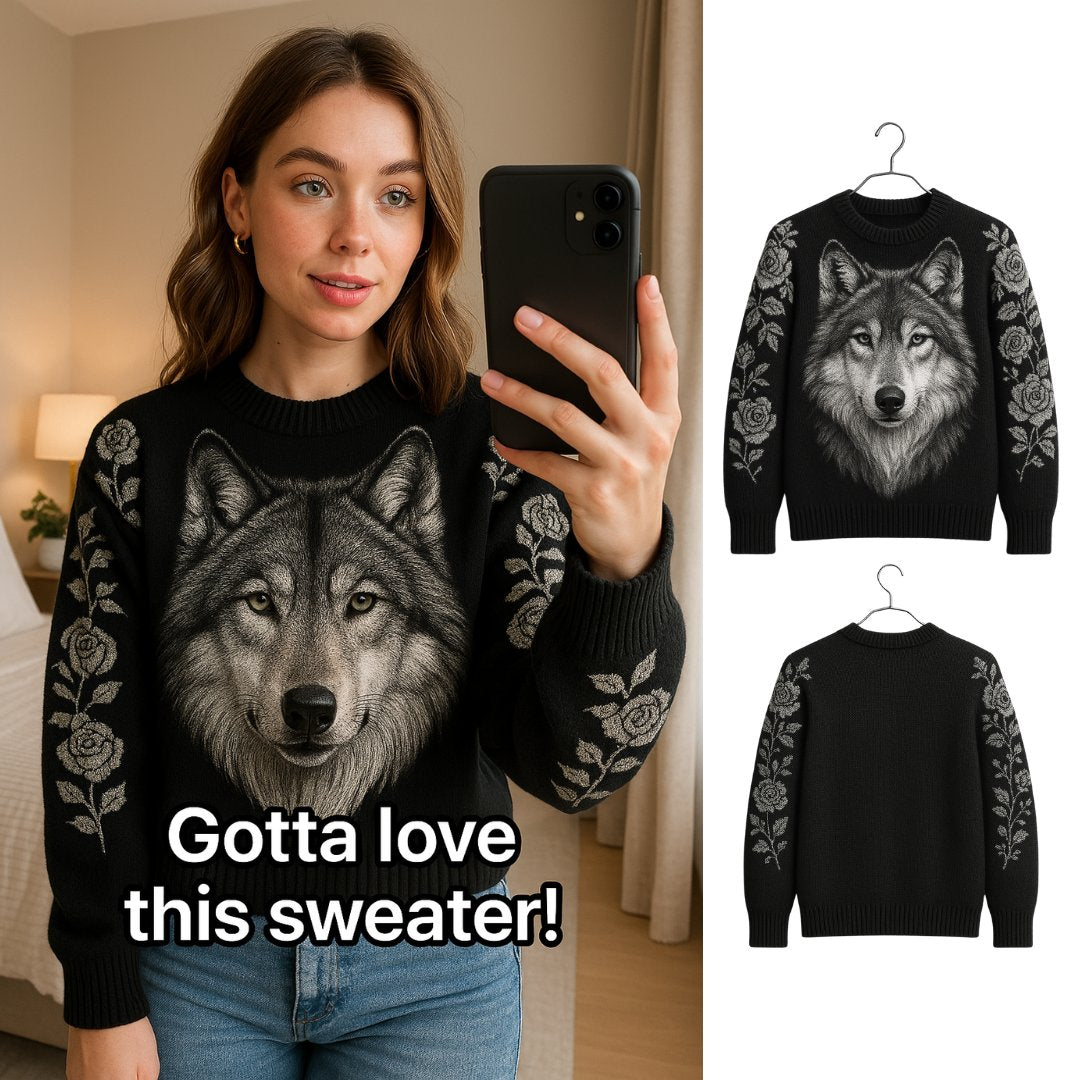 The Dreamweaver Wolf Knit Sweater – Wolf Mission